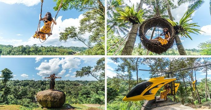 Bali Swing: Playground In Ubud With 12 Giant Swings Above The Treetops ...