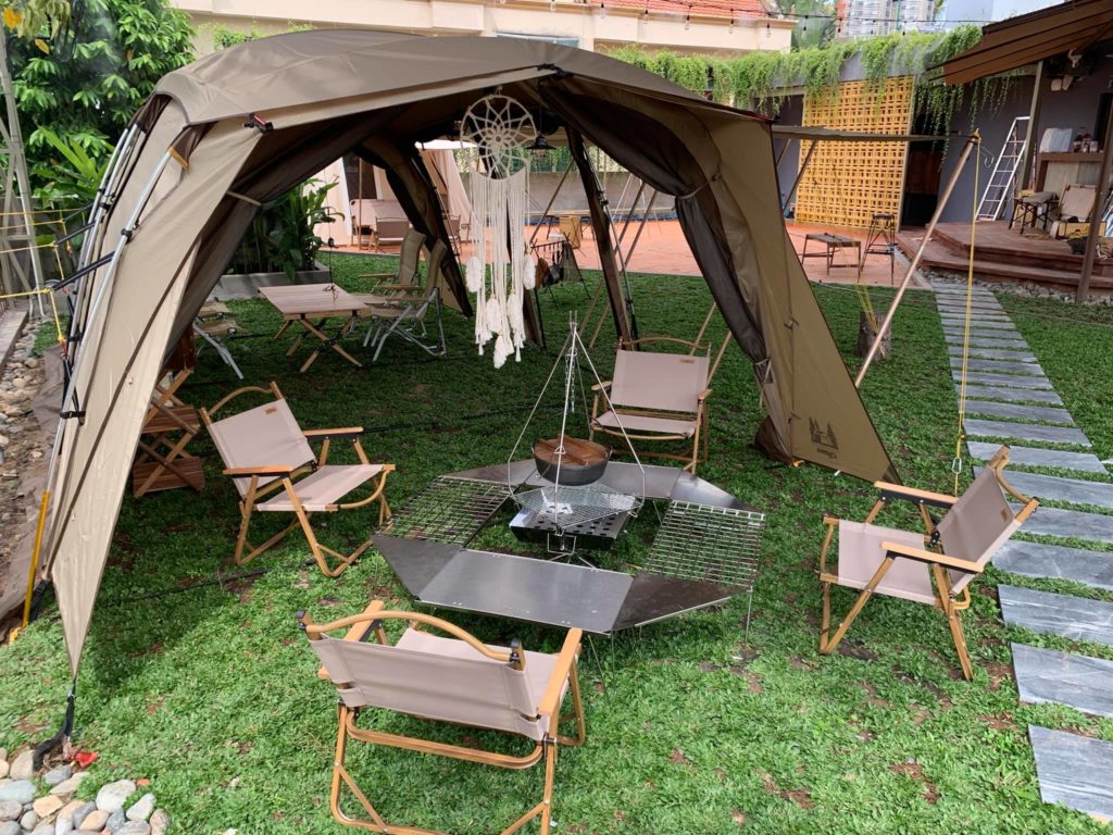SQUARE 39 Is A Camp-Themed Cafe In Saigon With Tents & Cookware