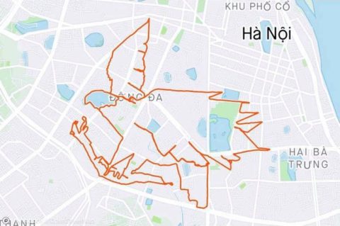 Jogger Uses GPS Tracker App To Create Funny Pictures On Map