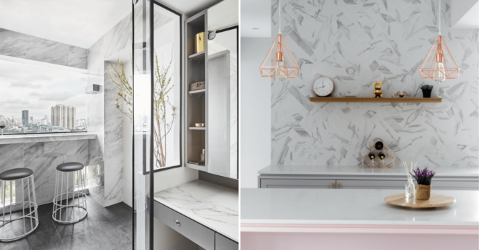 4 Marble Interior Design Ideas That Will Make Your HDB Flat Look Classy ...