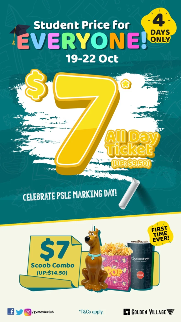 Golden Village Has $7 Movie Tickets For All, Until 22nd October 2020 To ...