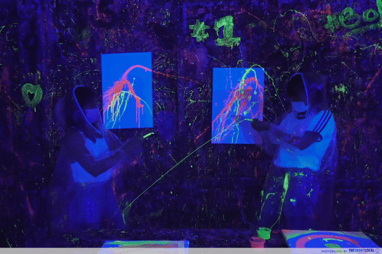 Black Light Paint Splatter