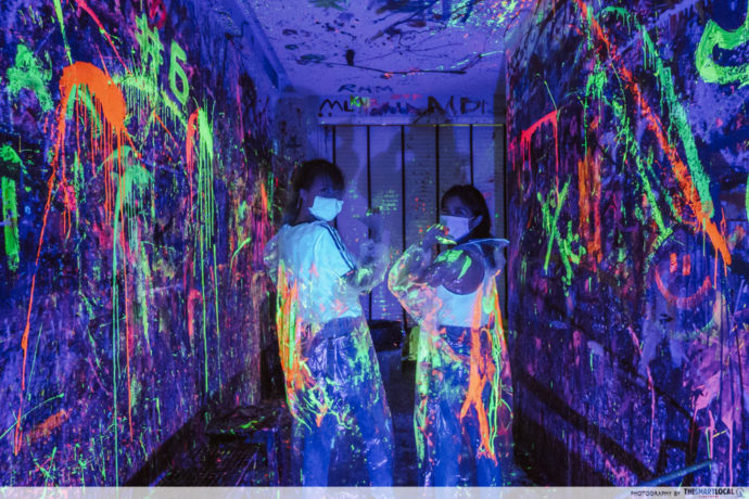 Splat Paint House Now Has Glow-In-The-Dark Neon Paint Parties With Water Guns At Upper Thomson ...