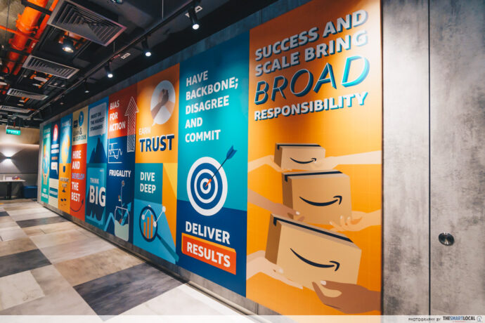 Amazon SG's Newest Office Has Mini Cafes & Giant Board Game Walls