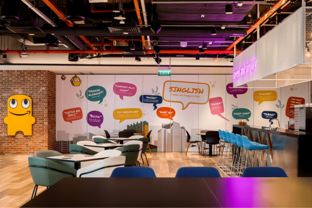 Amazon SG's Newest Office Has Mini Cafes & Giant Board Game Walls