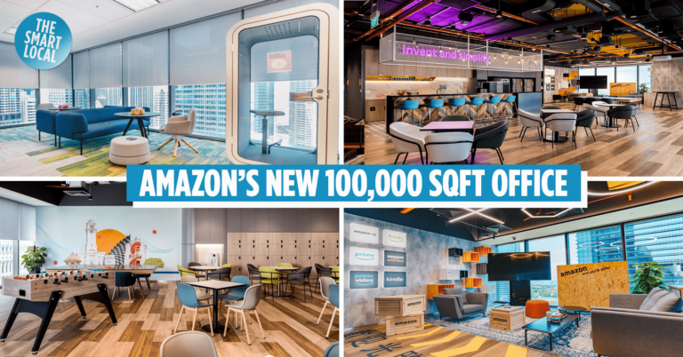 Amazon SG's Newest Office Has Mini Cafes & Giant Board Game Walls