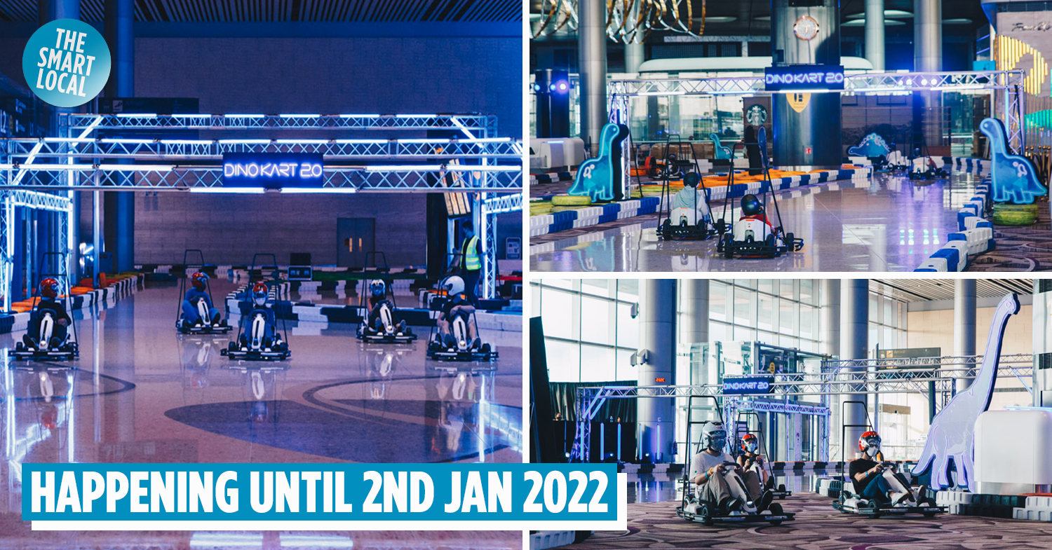 Dino Kart: SG’s Only Indoor Go-Kart Circuit At Changi Airport Terminal 4