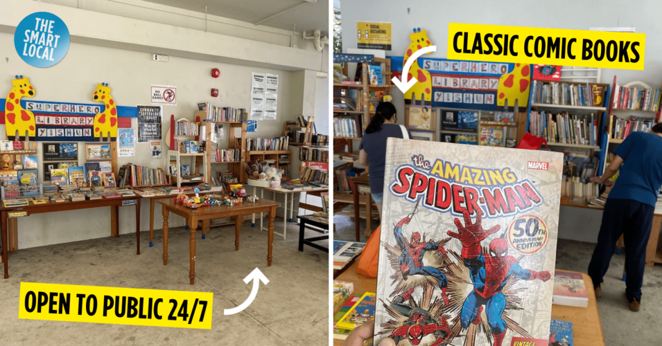 Yishun Superhero Library Has Free Books At A HDB Void Deck