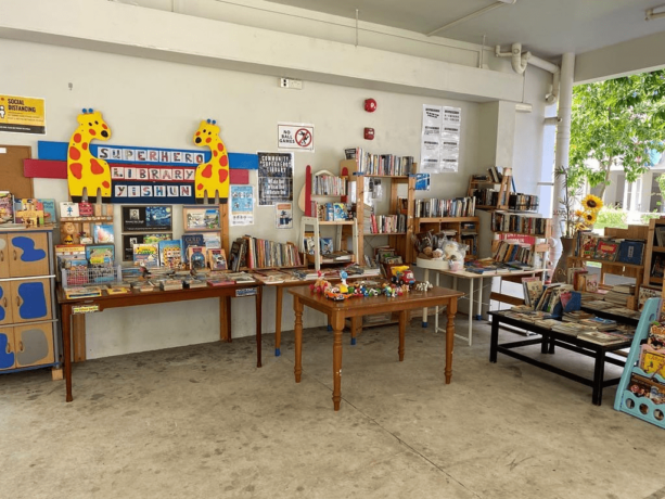 Yishun Superhero Library Has Free Books At A HDB Void Deck