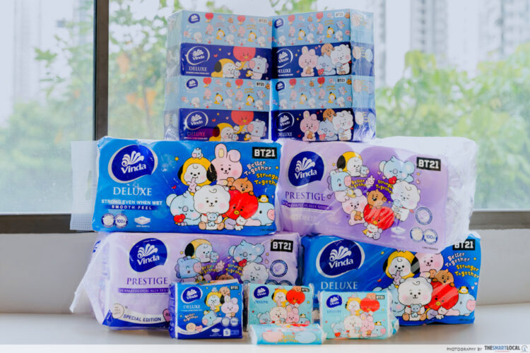 Vinda Tissues Has BT21 My Little Buddy Themed Tissues & Toilet Paper