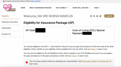 Assurance Package For Singaporeans - Eligibility & How To Claim