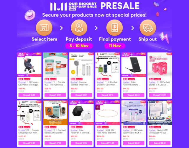 Lazada 11.11 Sale 2022 - Up to 90% Off 360 Popular Brands