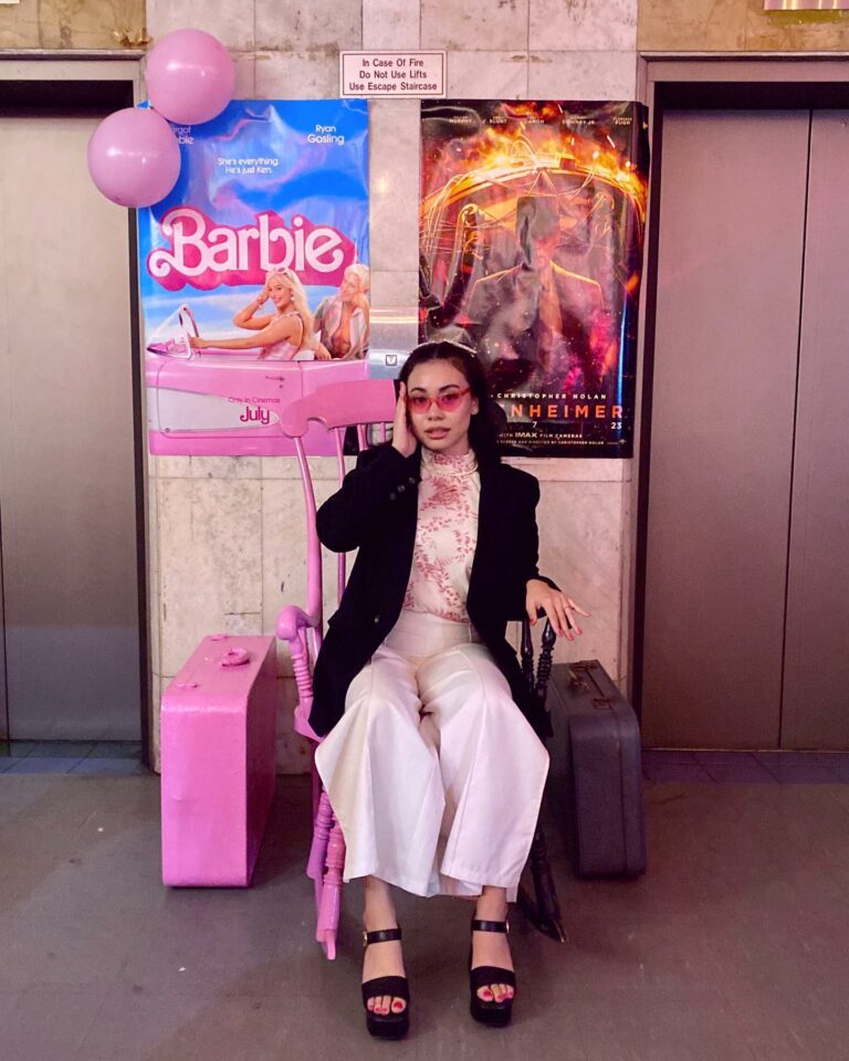 The Projector Is Showing Barbie & Oppenheimer With Photo Ops