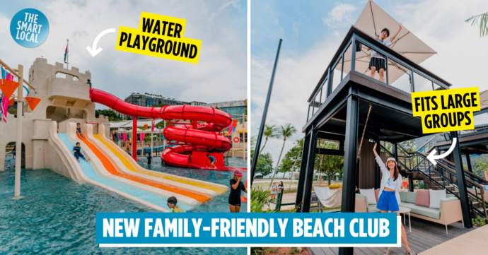 Splash Tribe Beach Club - Water Slides & 2-Storey Gazebos On Sentosa