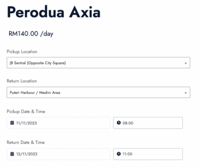 Guide To Johor Car Rental For Singaporeans (2024)