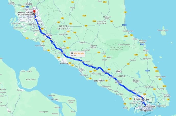 Guide To Driving From Singapore To Kuala Lumpur