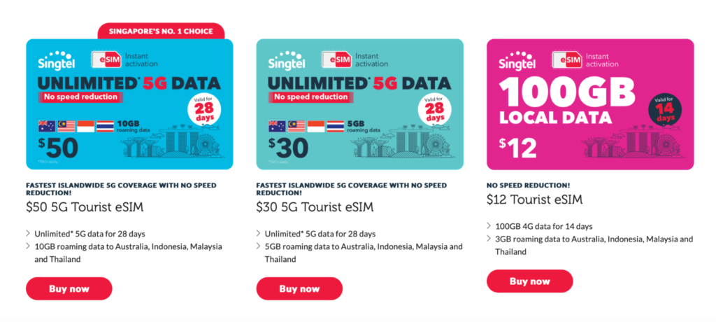 Singtel Has Tourist eSIMs With Unlimited 5G Data