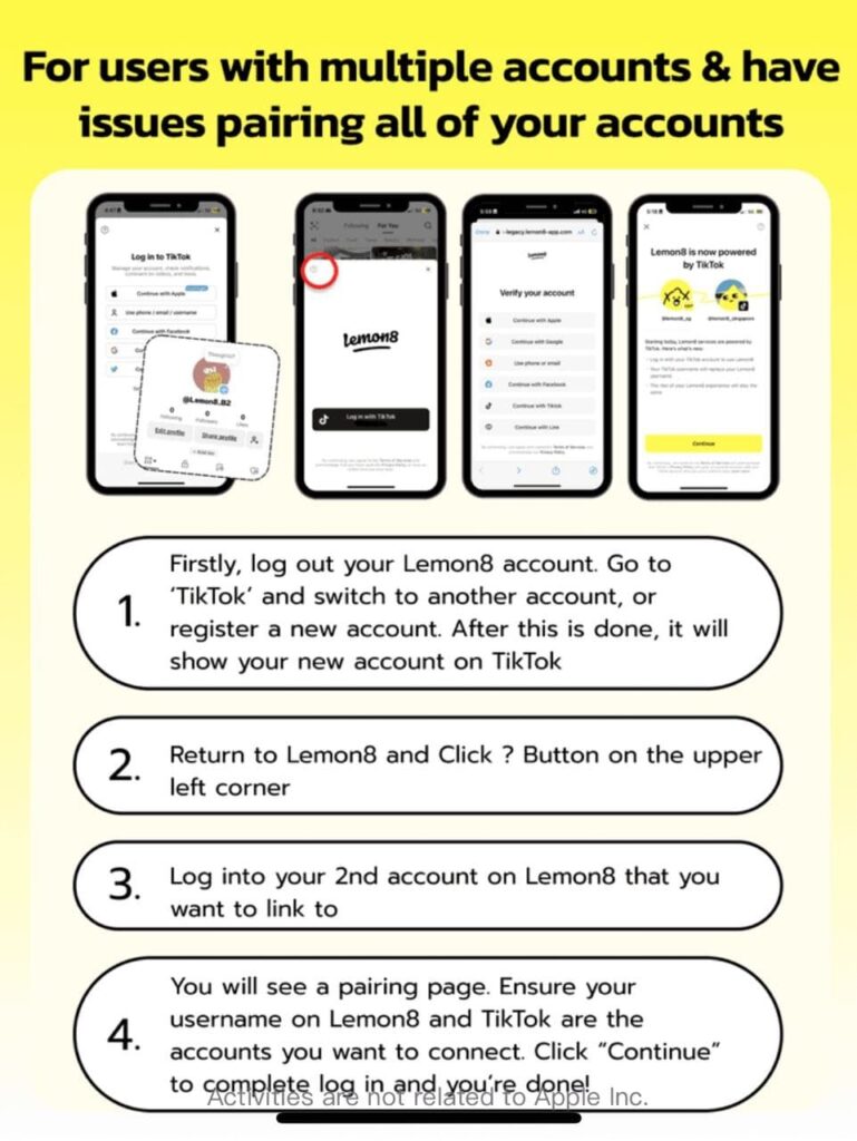 Lemon8 Accounts Not Linked To TikTok Will Be Deleted