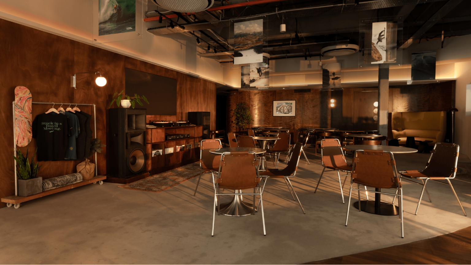 Riders' Lounge At Trifecta Has A Vinyl Bar & Leica Gallery