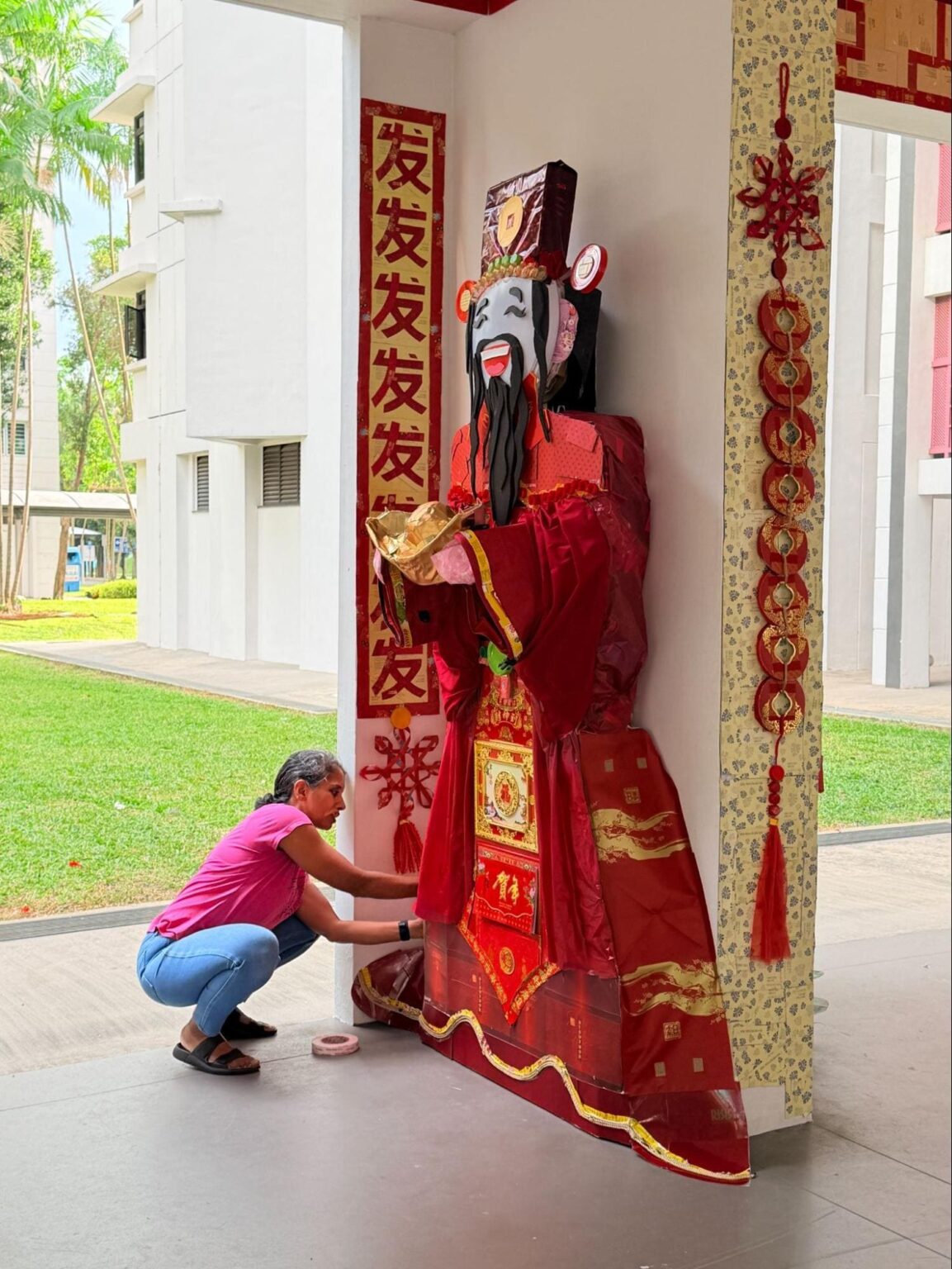 Meet The Singaporean Decorating HDB Void Decks With Recycled Materials